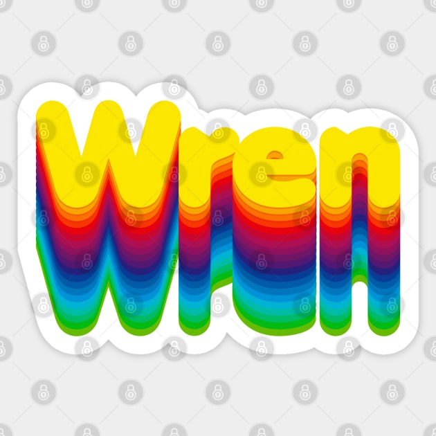 Rainbow Layers Wren Name Label Rainbow Layers Wren Name Label